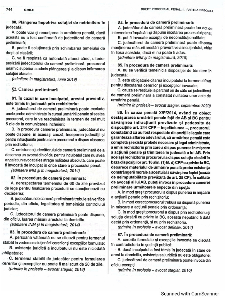 Cam Prel Grile | PDF