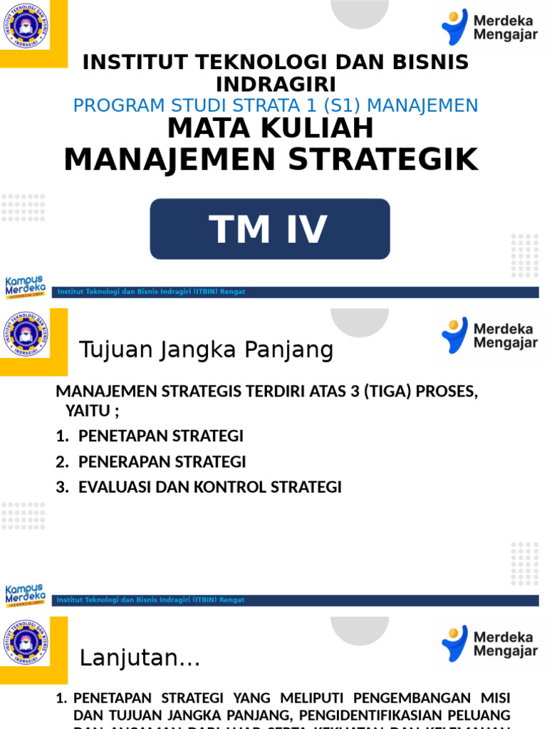 TM IV tugas Tujuan Jangka Panjang | PDF