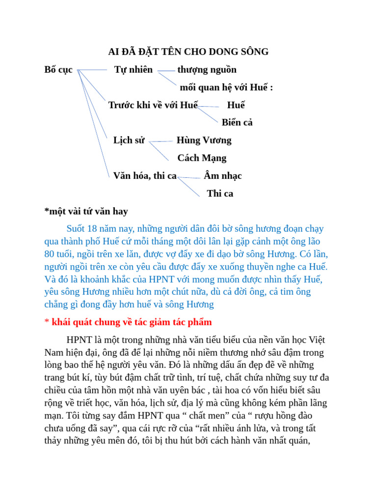 Ai Đã Đặt Tên Cho Dong Sông | PDF