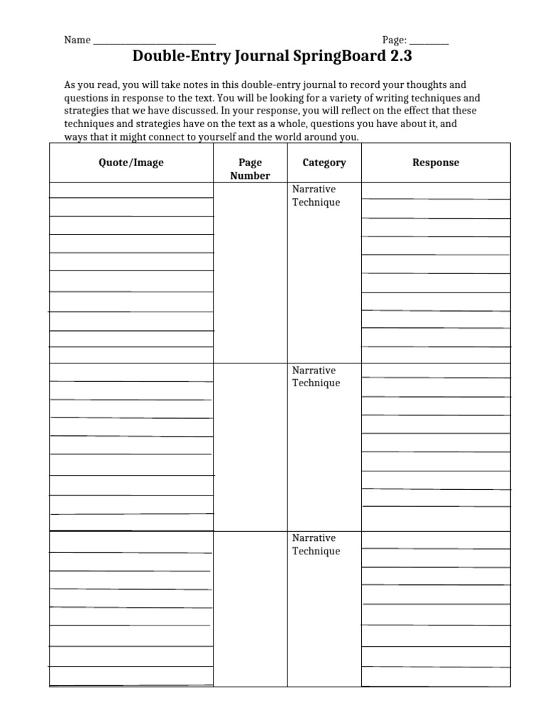 AC Double Entry Journal (rev) | PDF