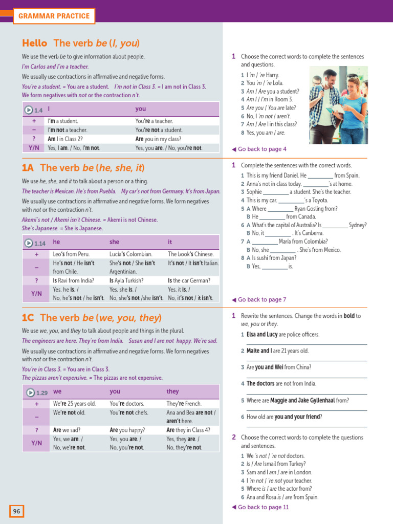 Grammar Practice: Verb Forms & Plurals | PDF | Plural | Pronoun