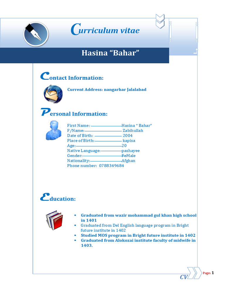 Hasina CV | PDF