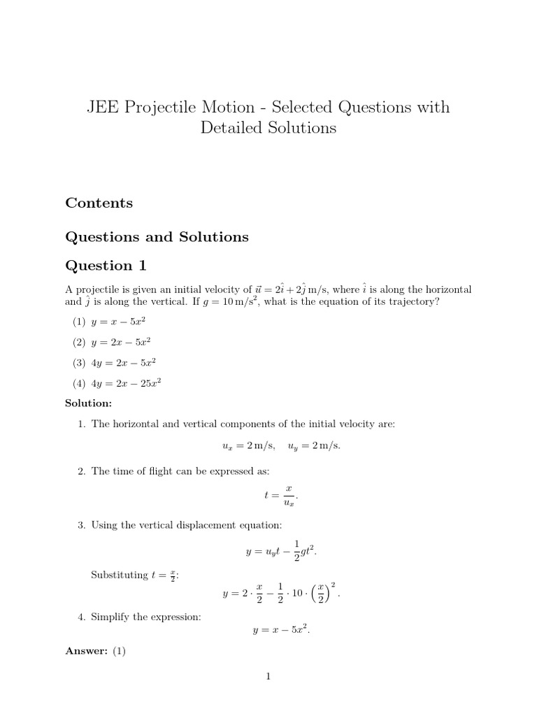 Projectile Motion | PDF | Dynamics (Mechanics) | Physical Phenomena