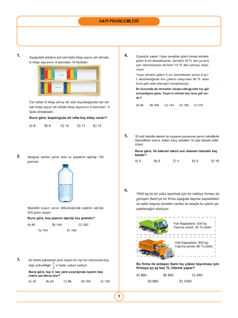 Sayi Problemleri̇-1 | PDF