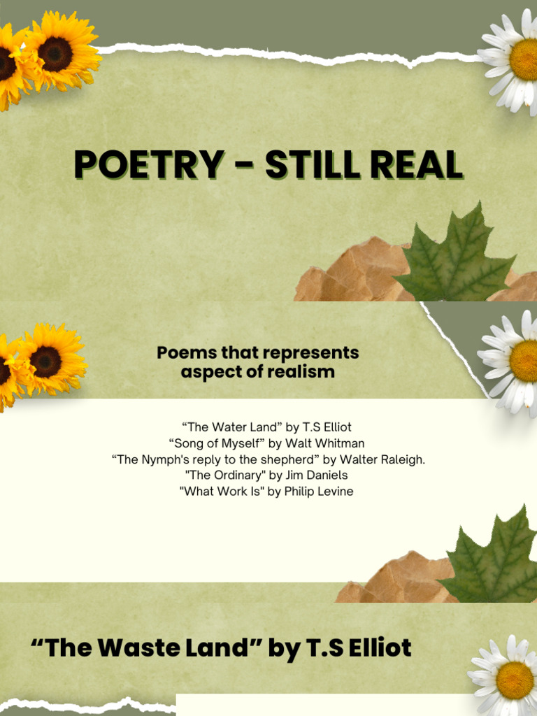 five poems | PDF | Realism (Arts) | Walt Whitman