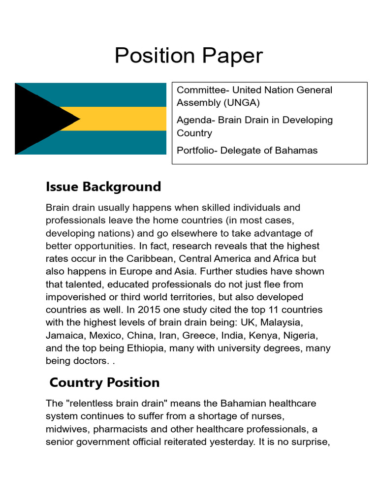 Position Paper - Bahamas-Final | PDF