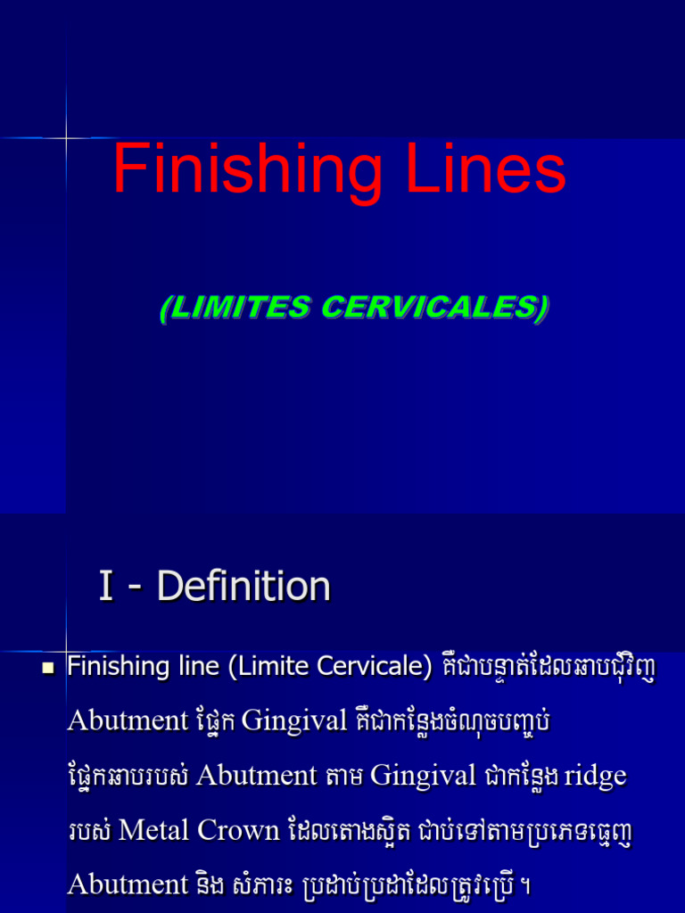 lession 2 Finishing Lines_edited | PDF | Dentistry | Mouth