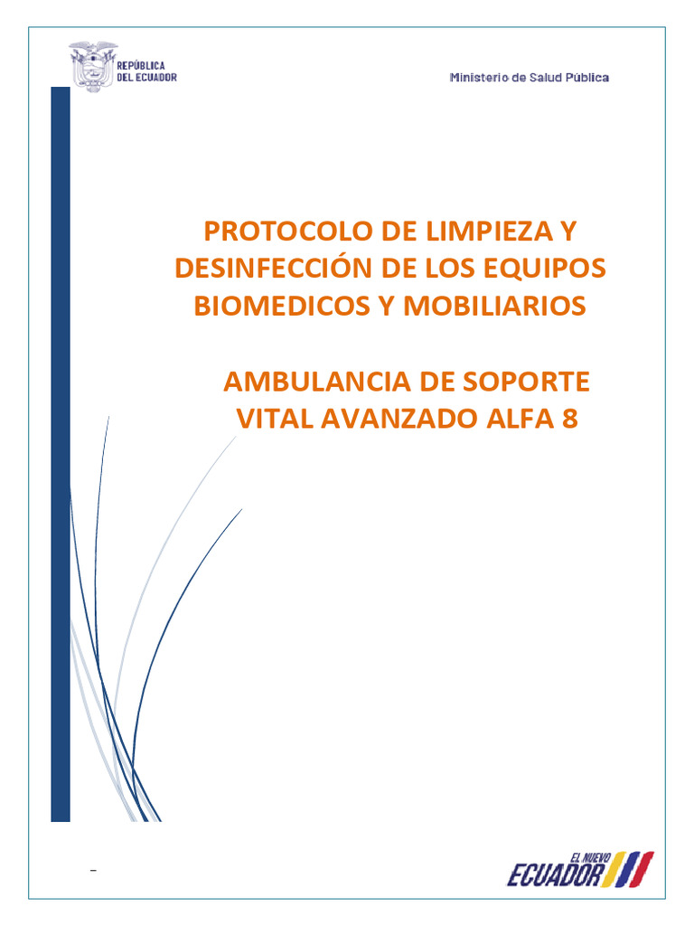 Protocolo de Limpieza y Desinfección de Los Equipos Biomédicos y Mobiliario - ALFA 8-Signed ...