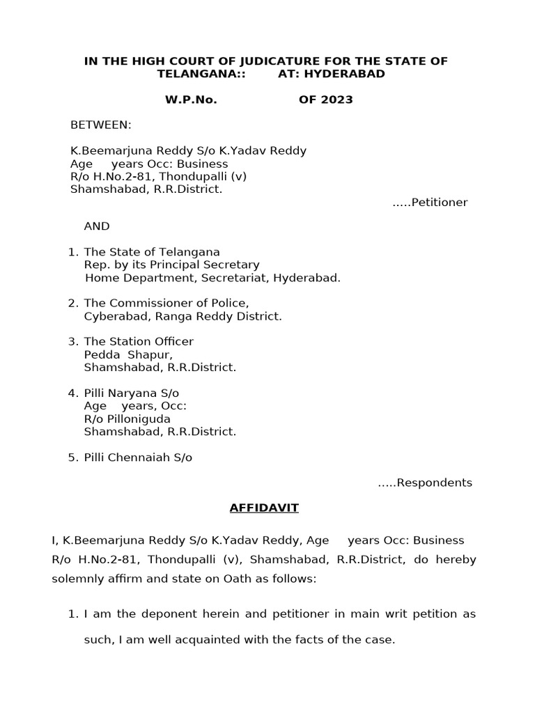 WRIT BHEEMARJUN (1) | PDF | Writ | Mandamus