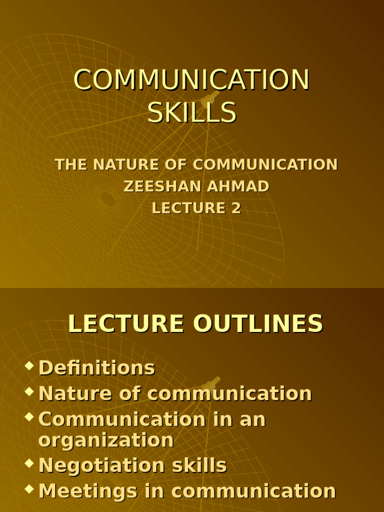 Nature of Communication Skills | PDF | Communication | Negotiation