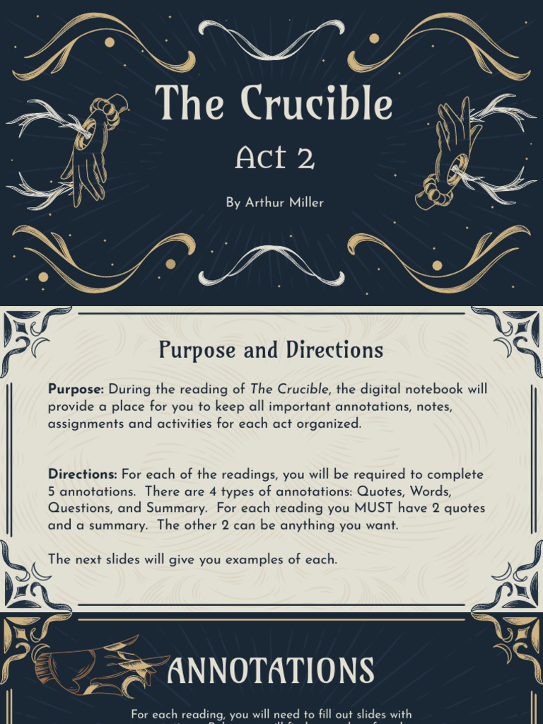 The Crucible Digital Notebook - Act 2 | PDF