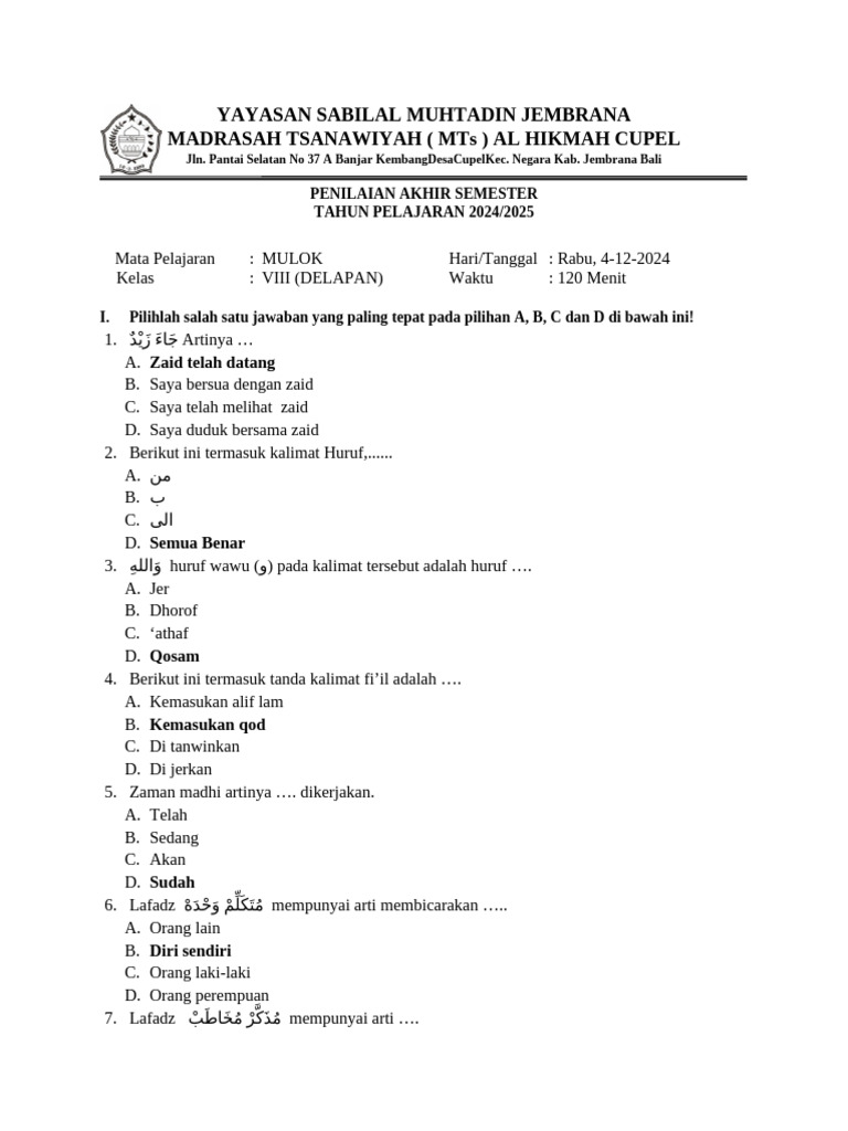 MULOK - Docx 8 | PDF