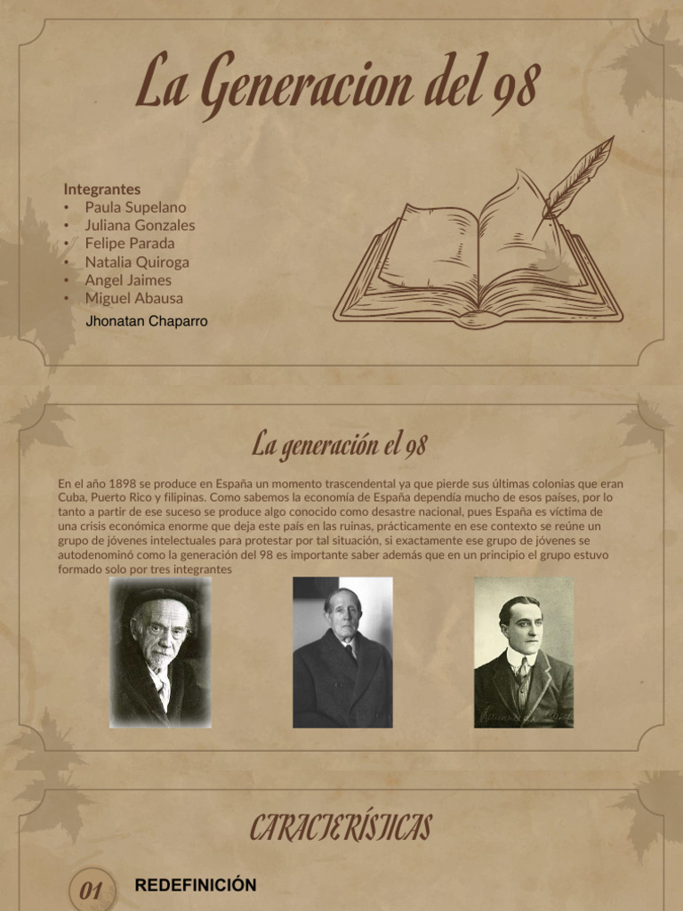Características de la Generación del 98 | PDF