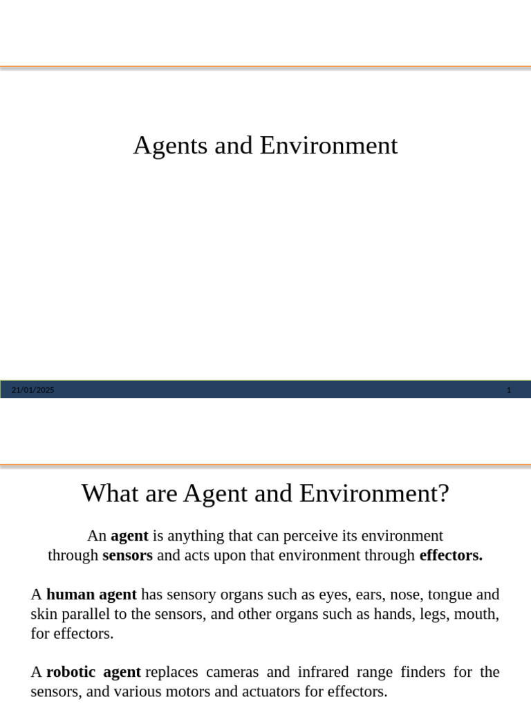 Agents and Environment | PDF