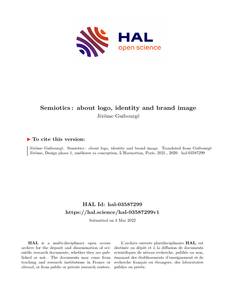 220224semiotics Applied To Logo | PDF | Semiotics | Brand