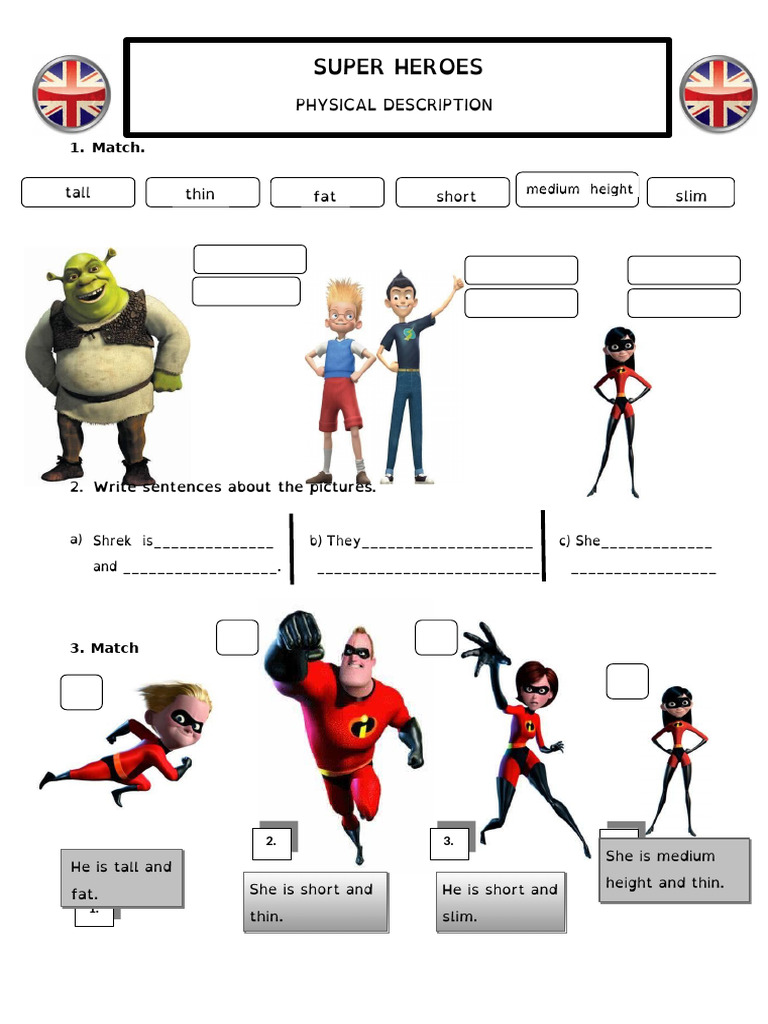 Physical Description - Superheroes | PDF