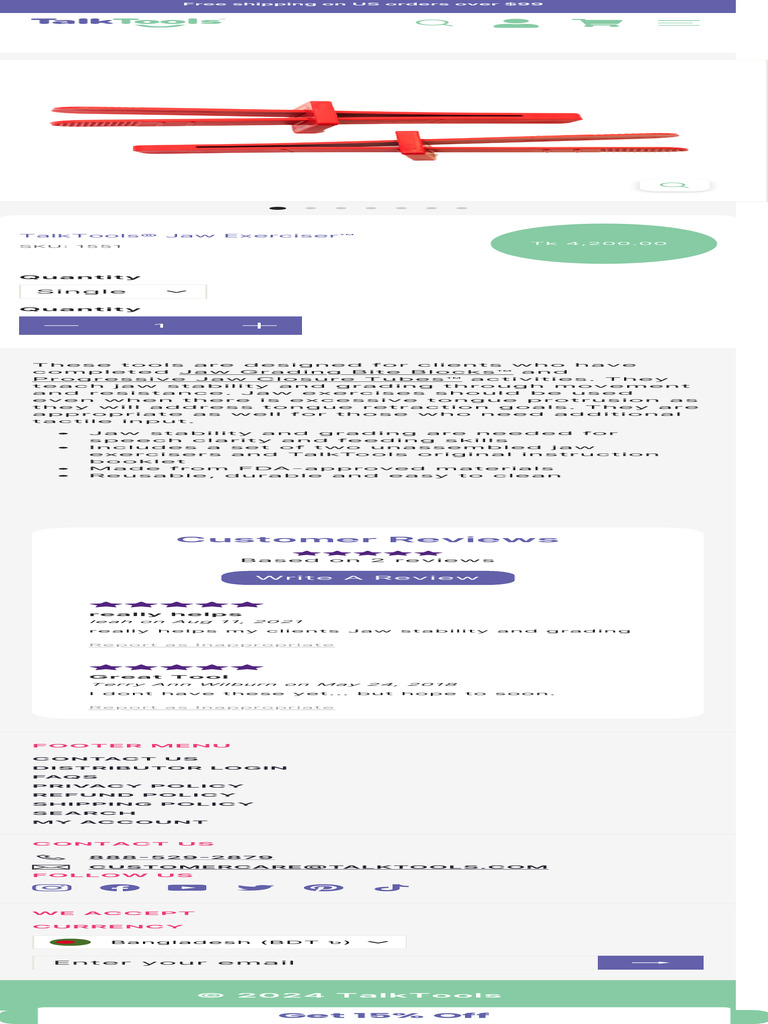 Jaw Exerciser - TalkTools | PDF