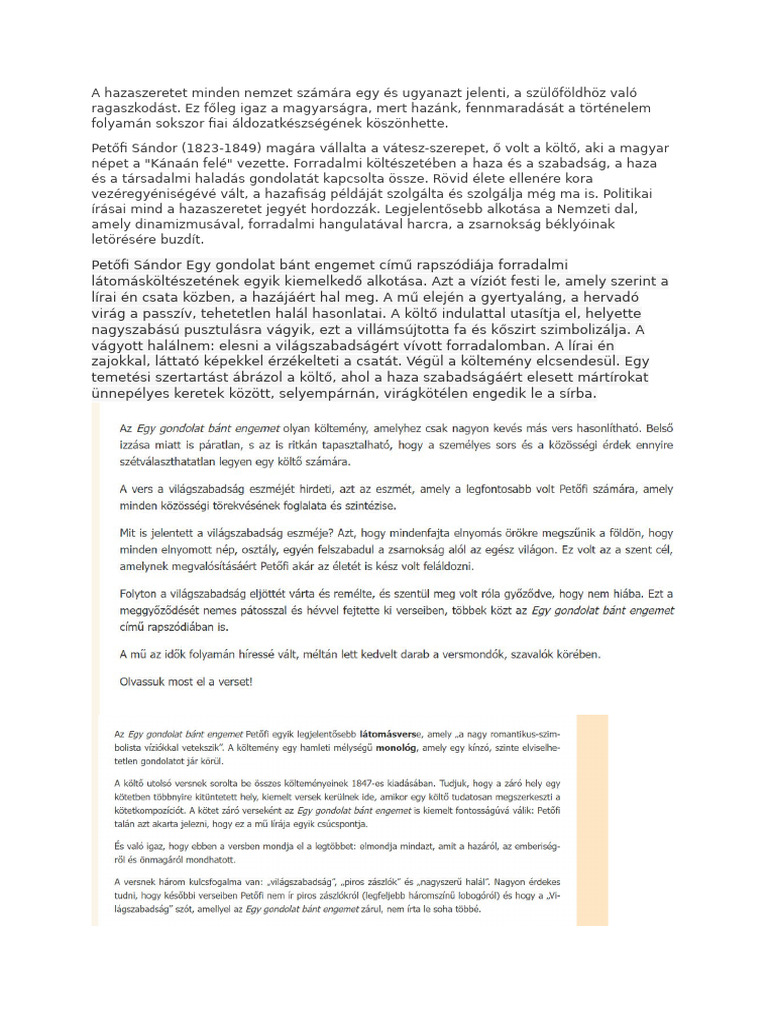 Egy Gondolat Bánt Engemet | PDF