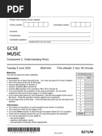 CSEC 2021 Music Past Paper | PDF
