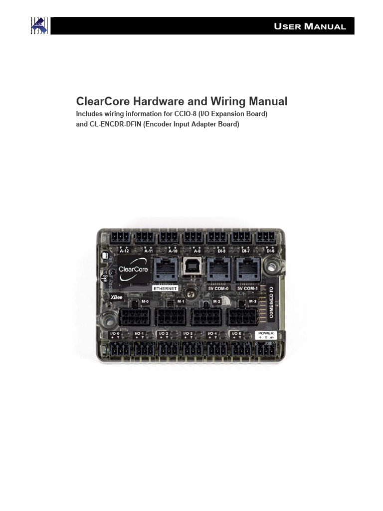 Clearcore User Manual | PDF | Power Supply | Input/Output