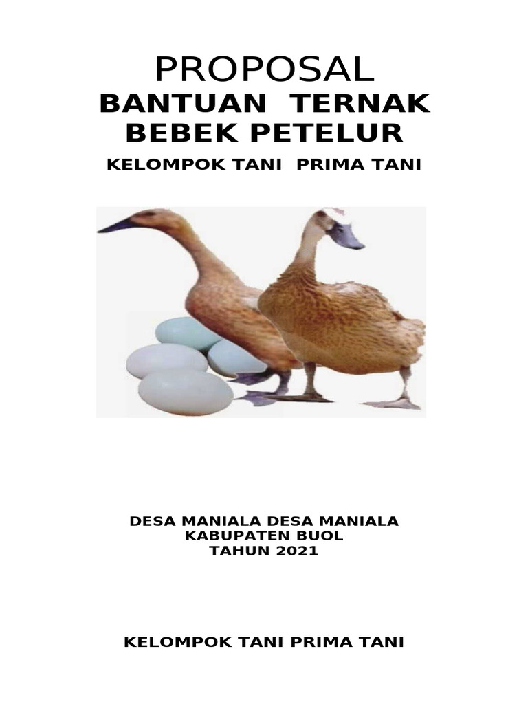 PROPOSAL Itik Tugi | PDF