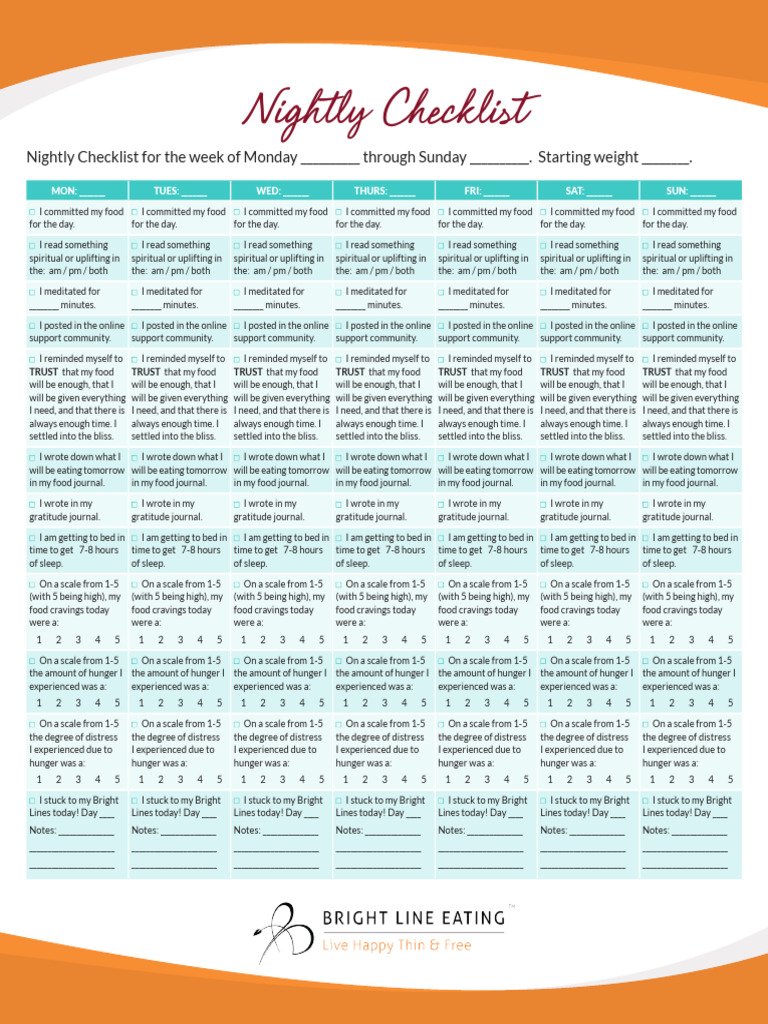 Nightly Checklist | PDF