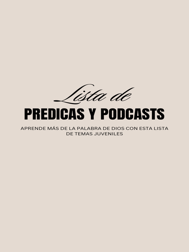 Predicas y Podcasts | PDF