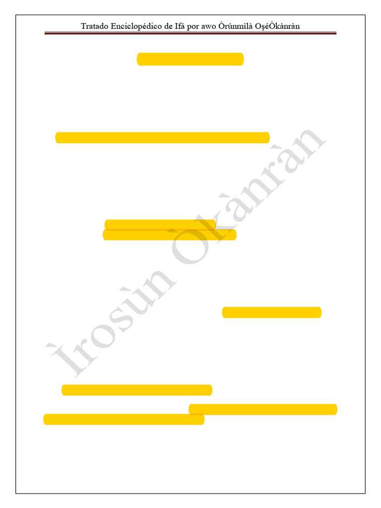 08-Tratado Enciclopédico de Ifá Odù Ìrosùn Òkànràn | PDF | Religión ...