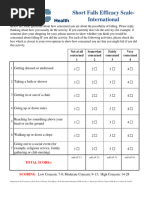 Falls Efficacy Scale PDF | PDF | Portable Document Format | Psychology