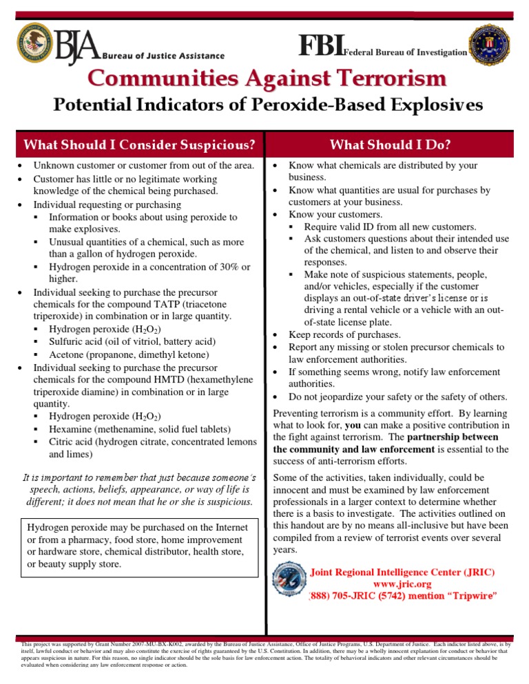 Peroxide Explosives | PDF