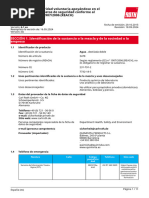 Agua Hoja de Seguridad | PDF | Agua | Solubilidad
