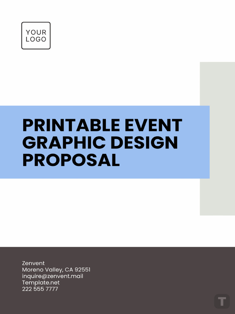 Printable Event Graphic Design Proposal Template | PDF
