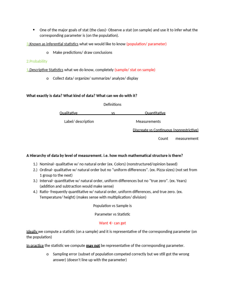 Chapter 1 Notes | PDF