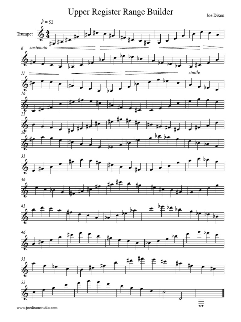 Dixon, Joe; Upper Register Range Builder Trumpet | PDF