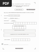 English B p2 2025 Csec | PDF
