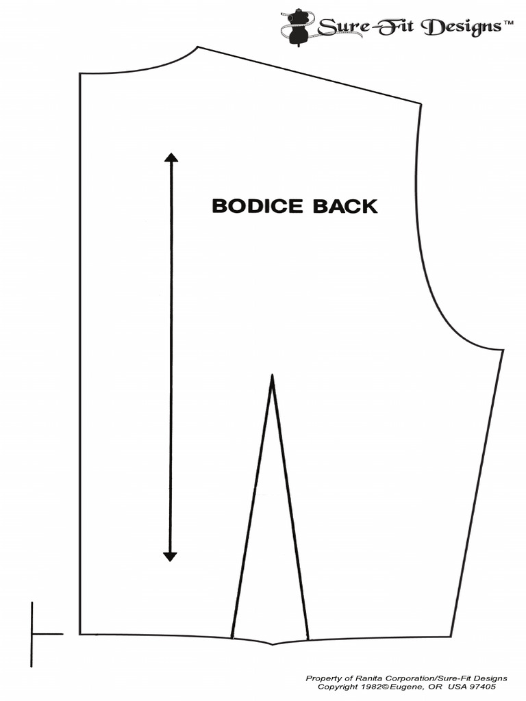 Bodice Back Half Scale | PDF