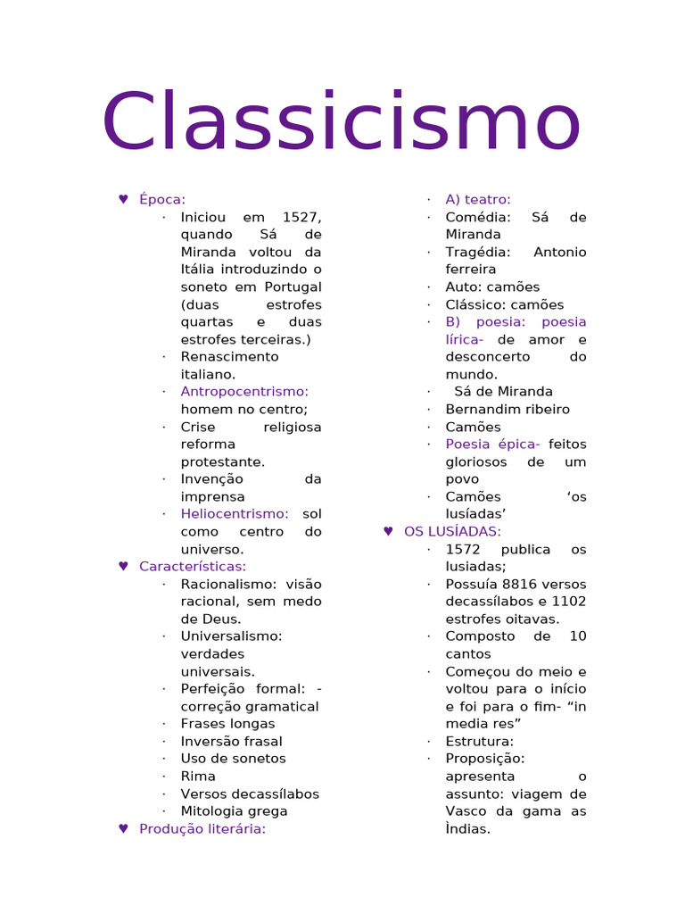 Classicismo | PDF