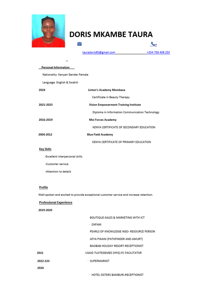 DORIS TAURA cv-11 | PDF