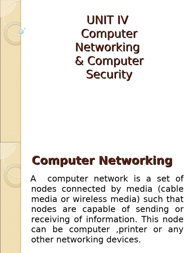 Unit-4 Part I | PDF | Duplex (Telecommunications) | Osi Model
