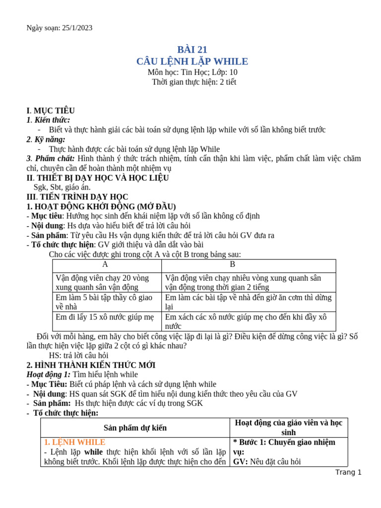 GA Tin 10_Tiet 37,38 BICH THUY | PDF