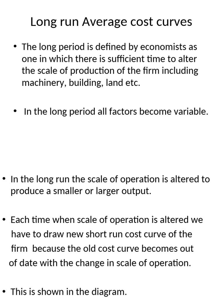 Long Run Average Cost Curve | PDF