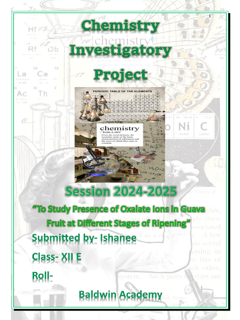 Chemistry Investigatory Project PDF Final Ishanee | PDF | Titration ...