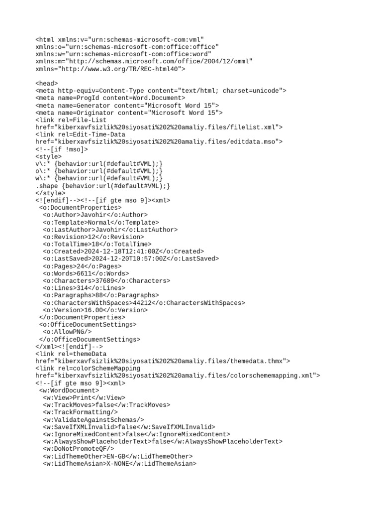 kiberxavfsizlik siyosati 2 amaliy | PDF