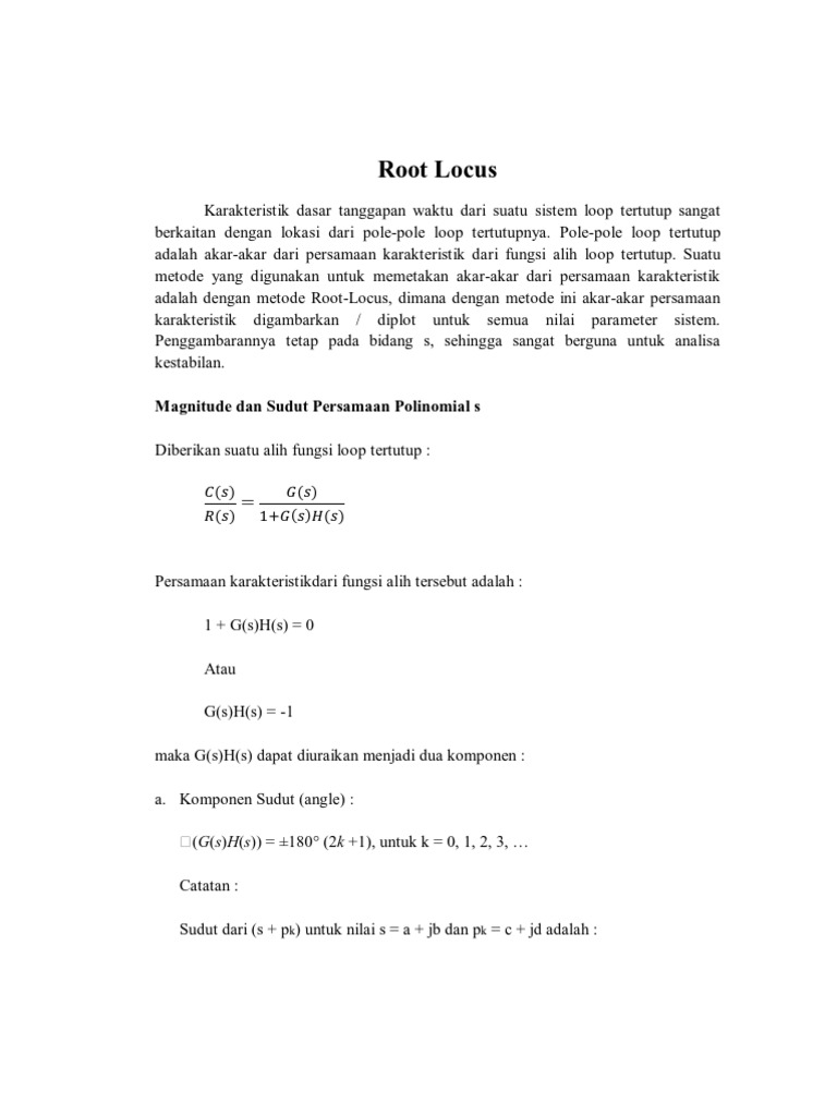 Root Locus | PDF