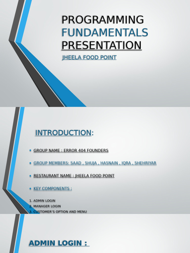 Programming Fundamentals Presentation | PDF Programming Fundamentals Presentation | PDF