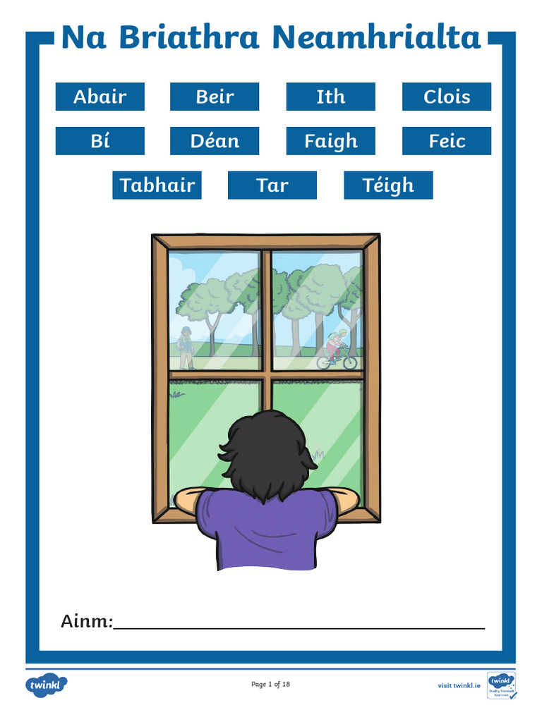 ROI2 GL 119 Irregular Verbs Worksheets Gaeilge - Ver - 7 | PDF
