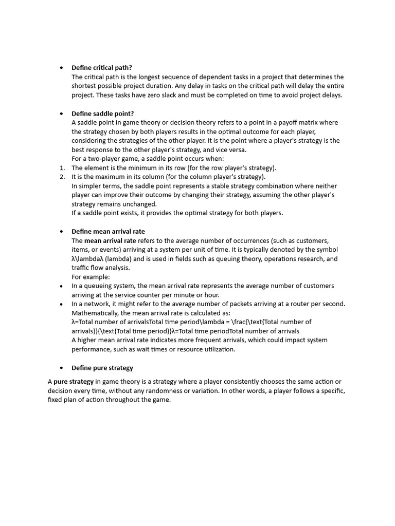 DS 2 Marks (2) | PDF | Game Theory | Applied Mathematics