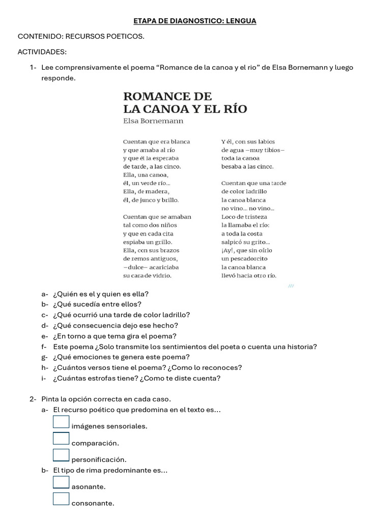 Diagnostico de Lengua 7mo A 2025 | PDF | Predicado (Gramática) | Asunto (gramática)