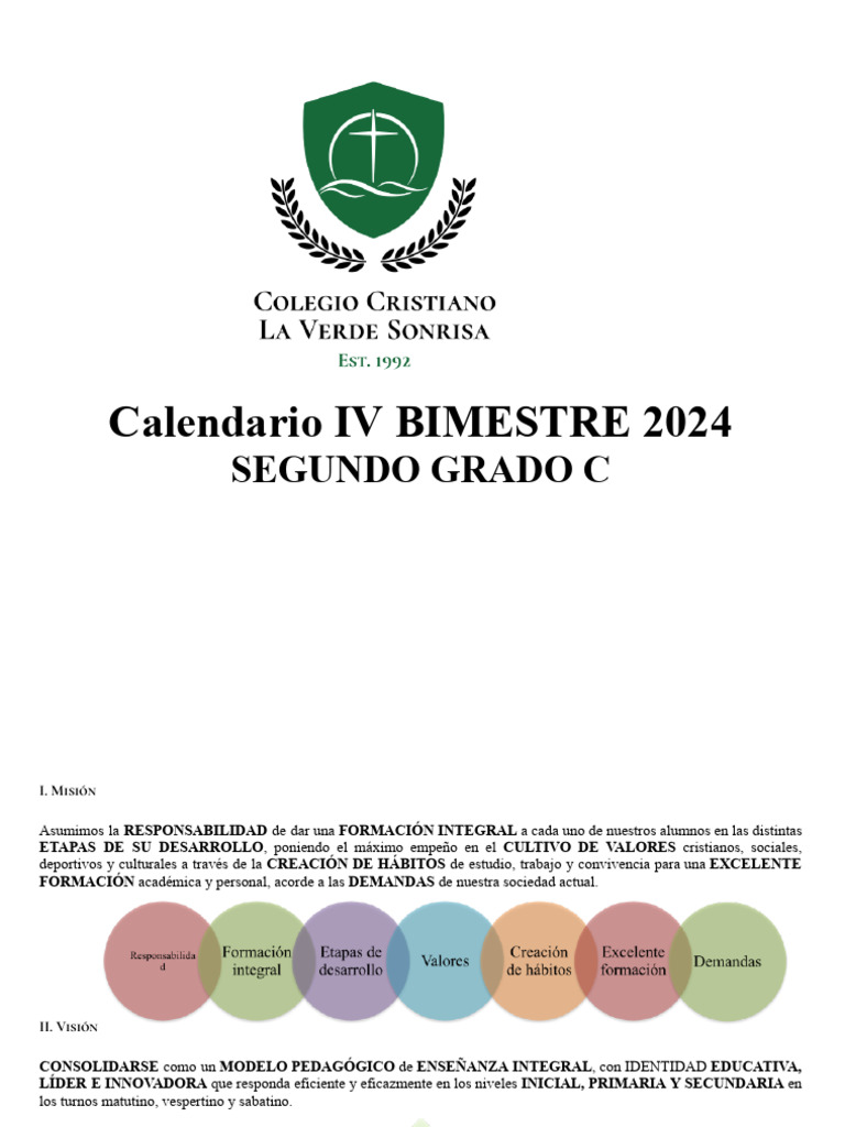 Cronograma IV Bim 2do. C | PDF