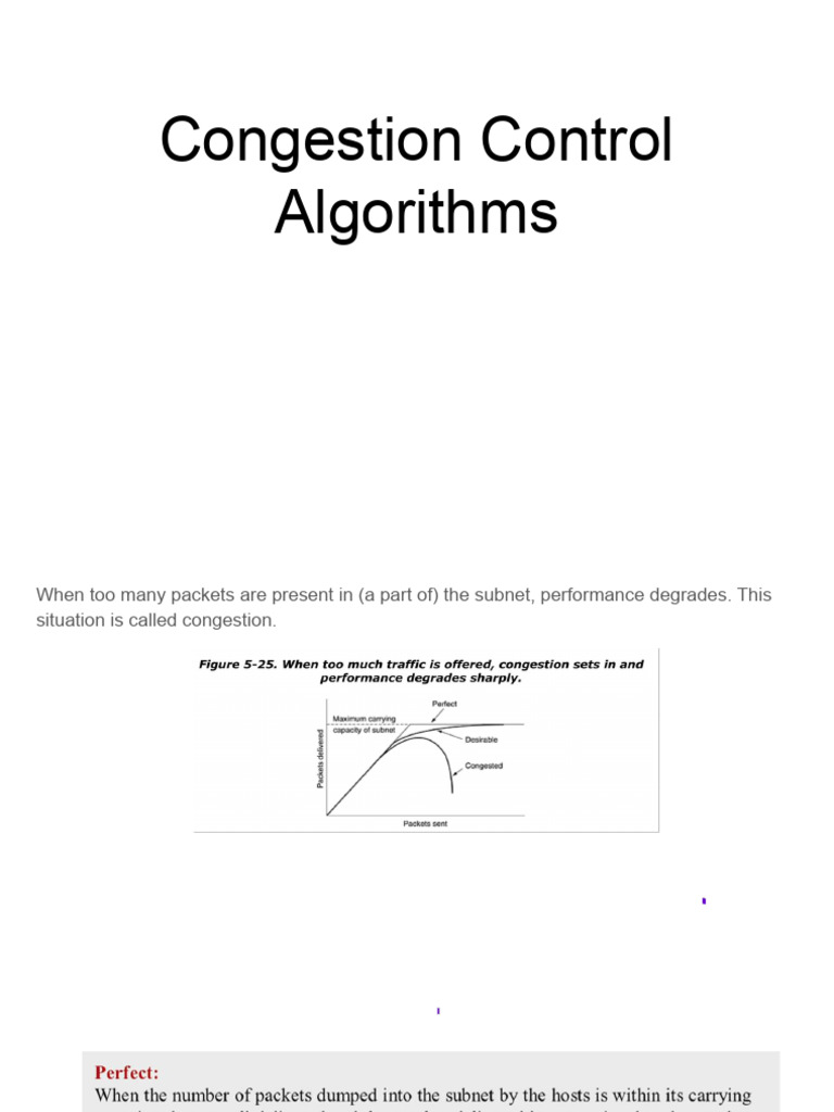 Congetion Control Algorithms | PDF | Network Congestion | Computer Network